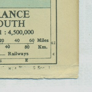 1946 Vintage South France Map - Etsy