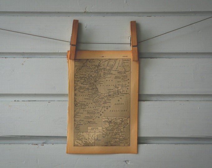 1922 Vintage Map of Japan - Etsy