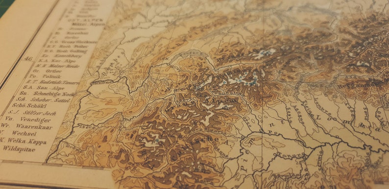 1884 Vintage Central Europe Map - Etsy