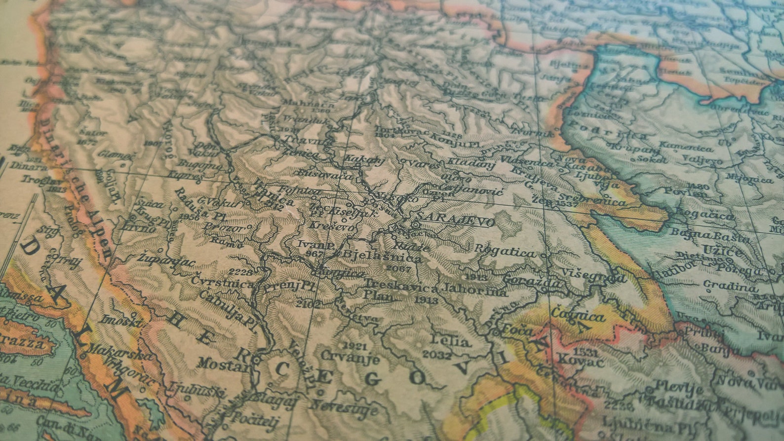 1901 Vintage Map of the Balkans | Etsy