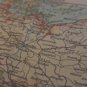 1893 Vintage Map of Germany - Etsy