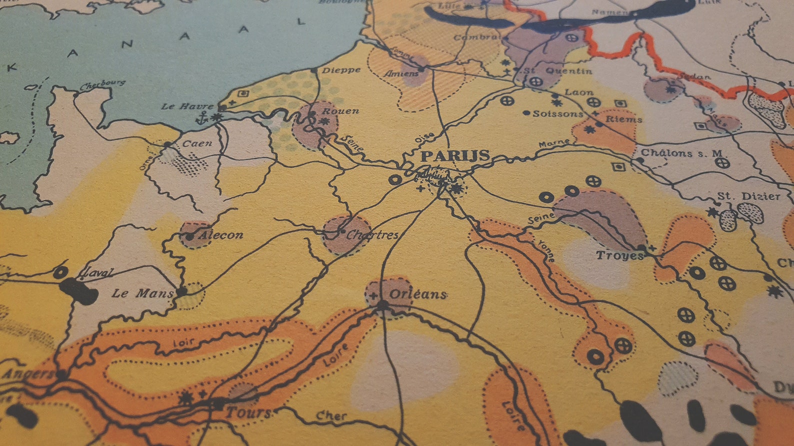 1941 Vintage Map of France | Etsy