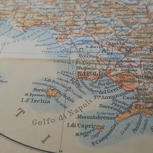 1911 Vintage Central Italy Map - Etsy