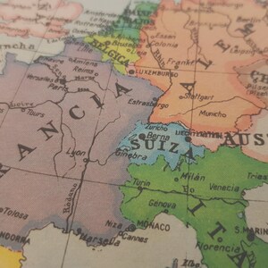 1950 Vintage Map of Europe - Etsy