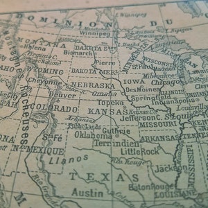 1893 Vintage Map of USA - Etsy