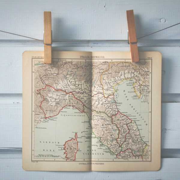 Map of Northern Italy - Etsy