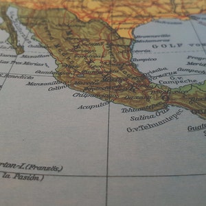1936 Vintage North America Map - Etsy