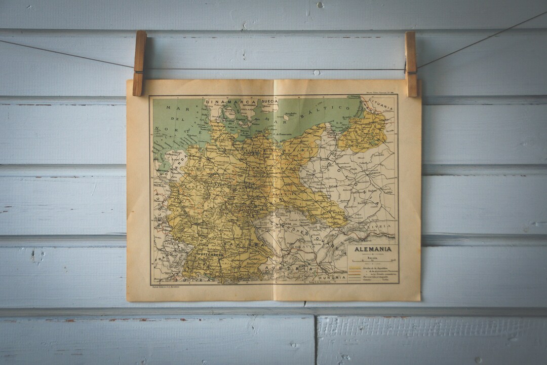 1937 Vintage Germany Map - Etsy