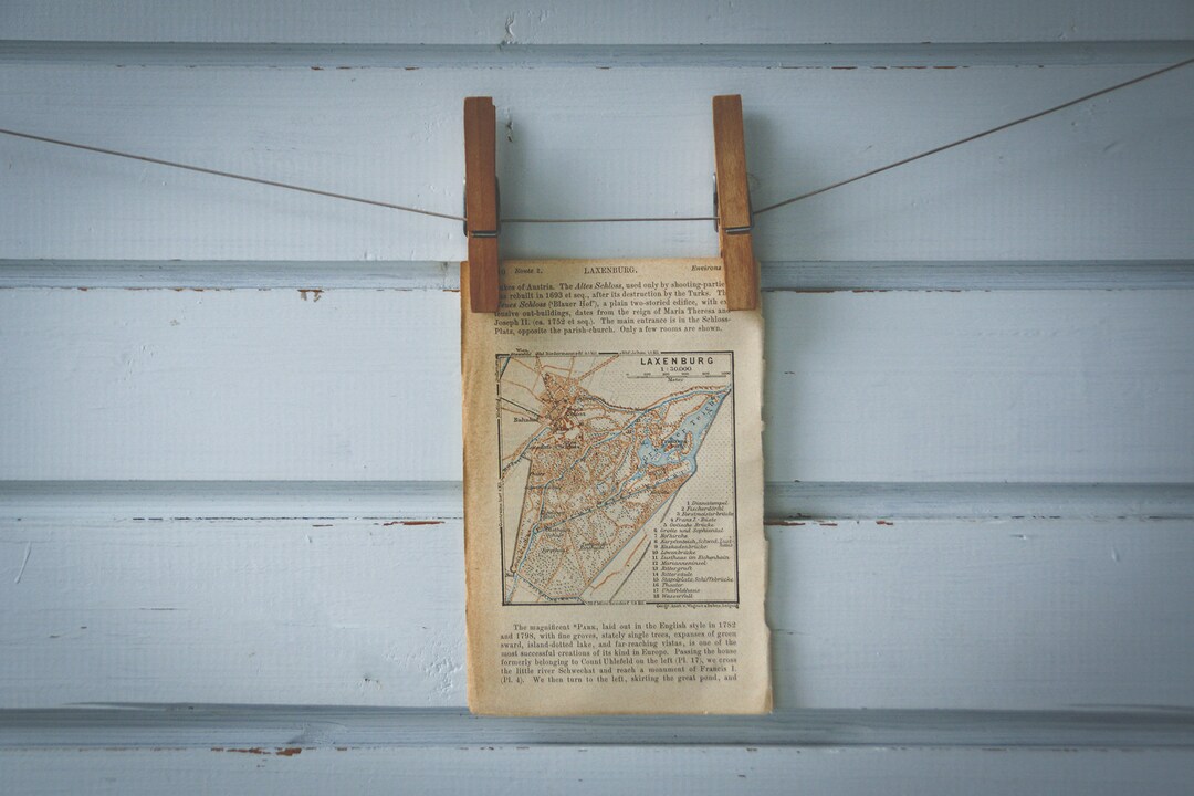 1911 Vintage Laxenburg Map - Etsy