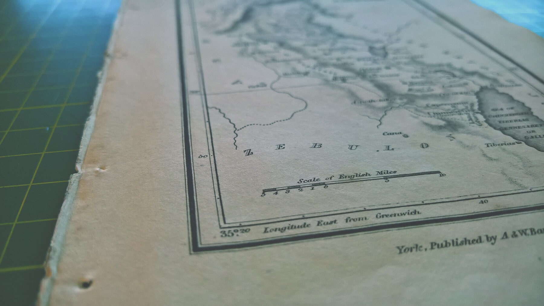 1823 Vintage Tribe of Naphtali Map