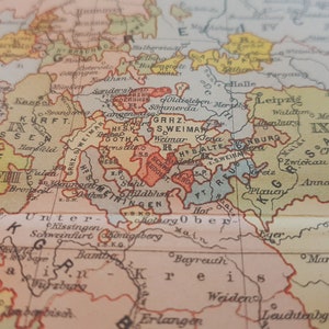 1907 Vintage Map of Germany in Mid 19th Century | Etsy