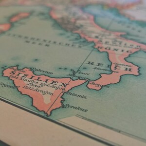 1908 Vintage Map of Hohenstaufen Dynasty Lands - Etsy