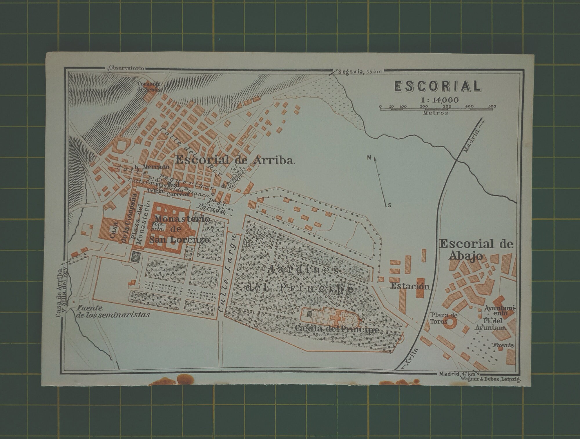 1929 Vintage El Escorial Map