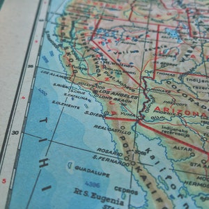 1956 Vintage USA Map - Etsy