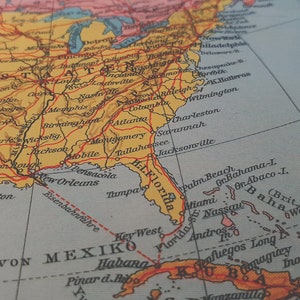 1936 Vintage North America Map - Etsy