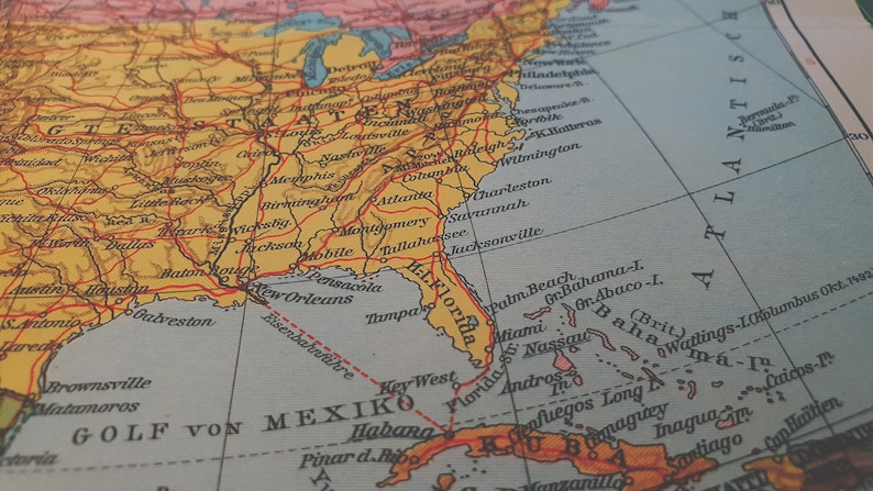 1936 Vintage North America Map - Etsy