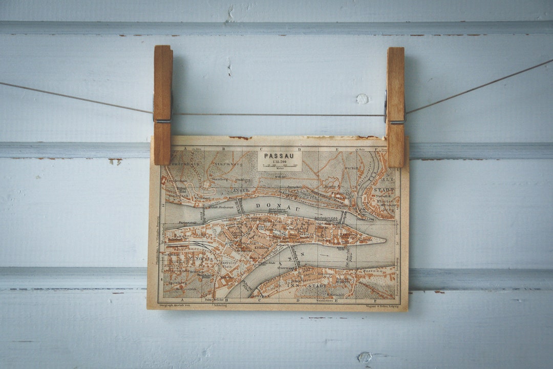1911 Vintage Passau Map - Etsy UK