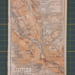 1902 Vintage Tbilisi Map - Etsy