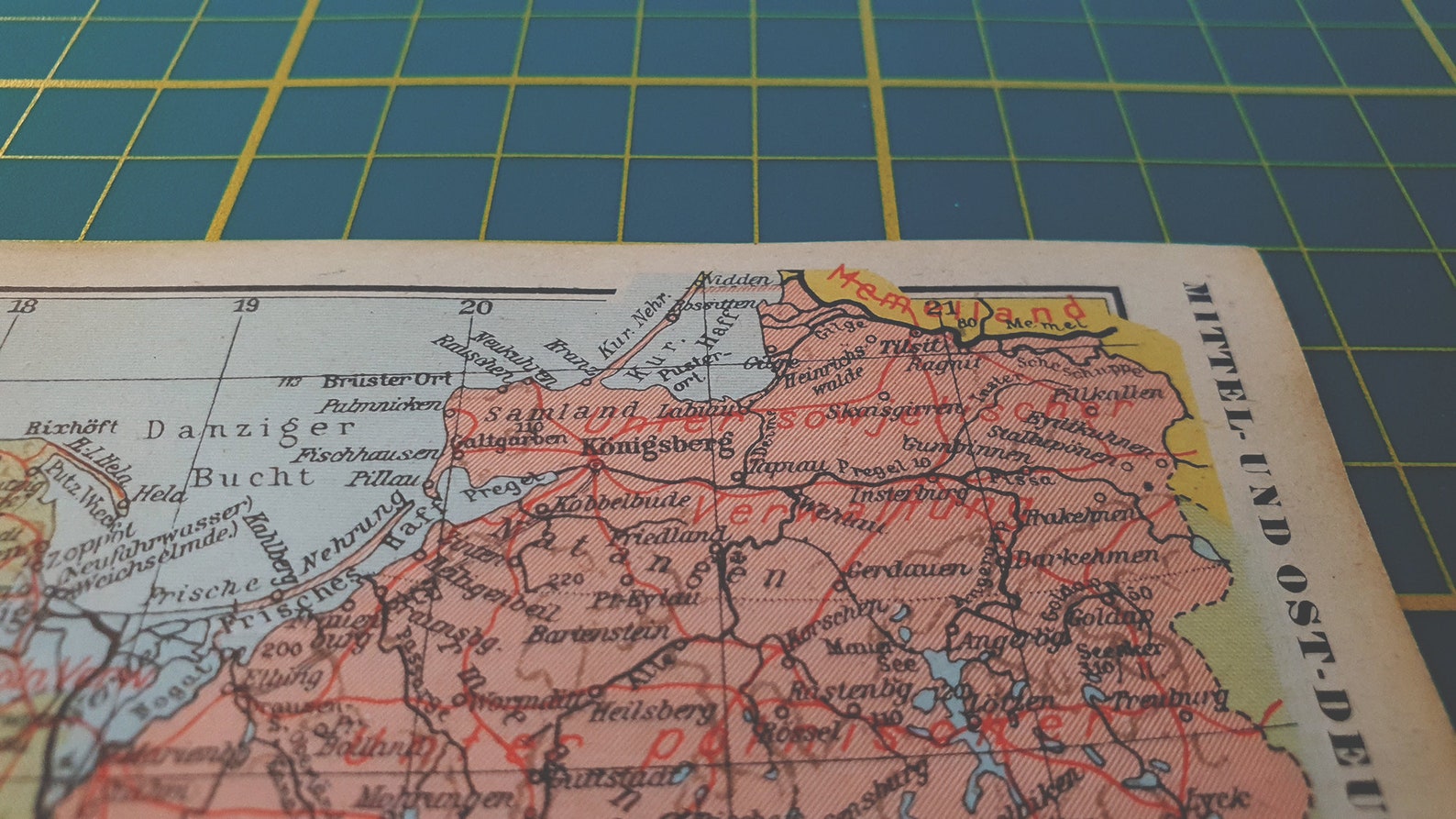 1956 Vintage Map of East Germany & West Poland - Etsy