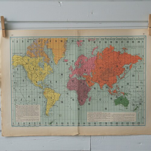 1920s Vintage World Blank Map - Etsy