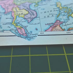 1910s Vintage Map of Asia - Etsy