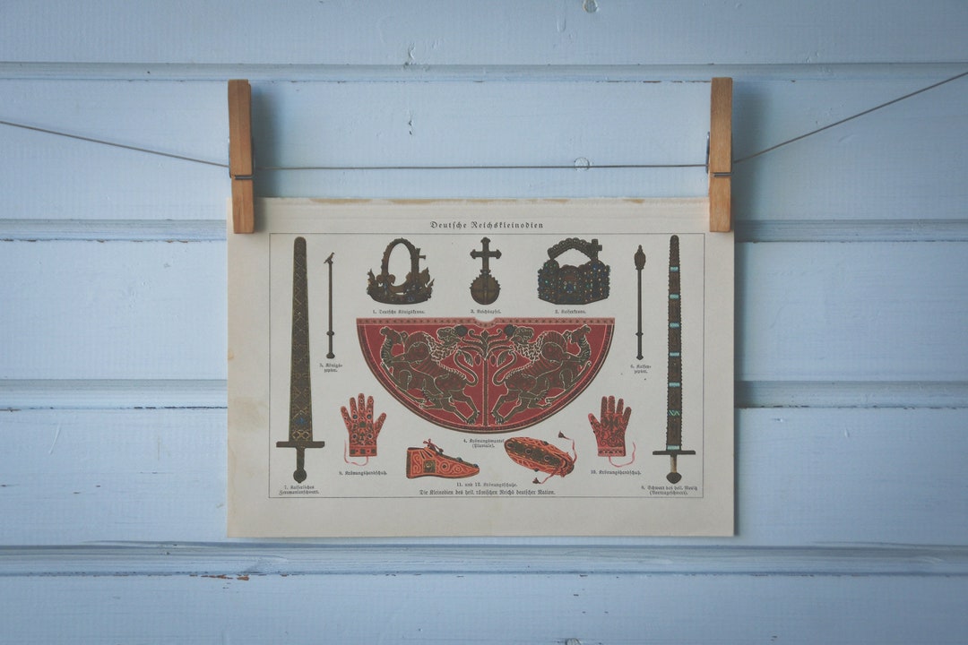 1925 Vintage German Royal Regalia Illustration - Etsy