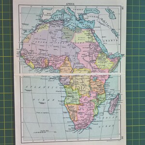 1910s Vintage Map of Africa - Etsy