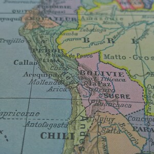 1924 Vintage Map of the Americas - Etsy
