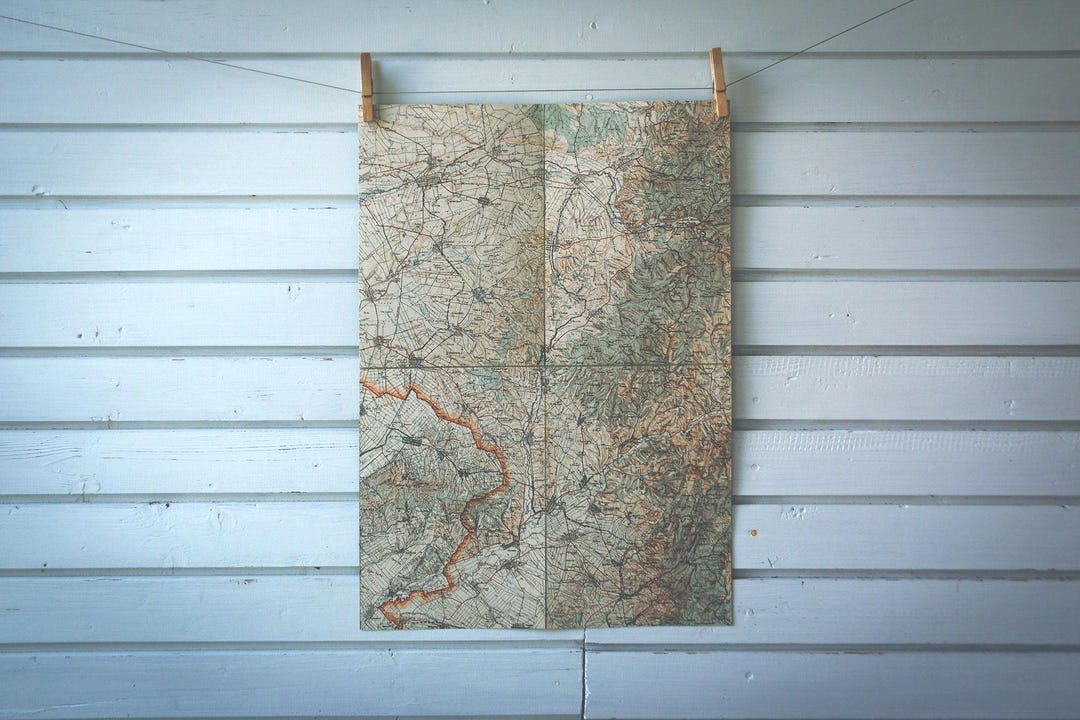 1930s Vintage West Romania Map - Etsy