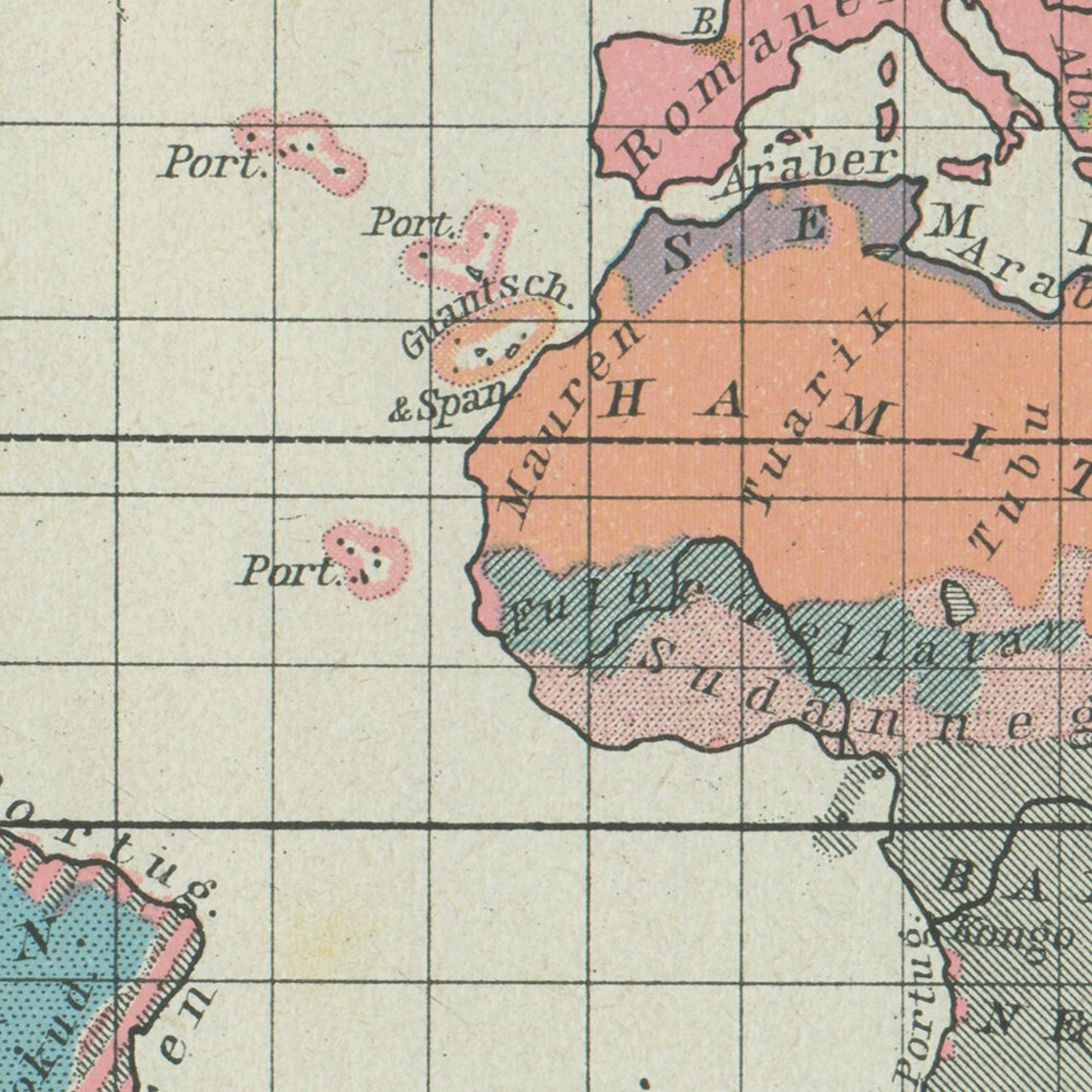 1910s Vintage World Demography Map - Etsy