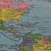 1956 Vintage Map of the Americas - Etsy