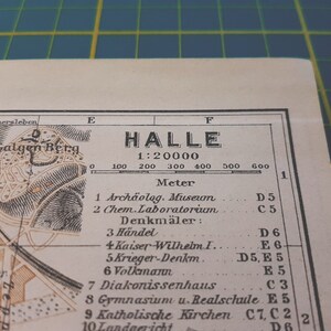 1936 Vintage Halle Map - Etsy