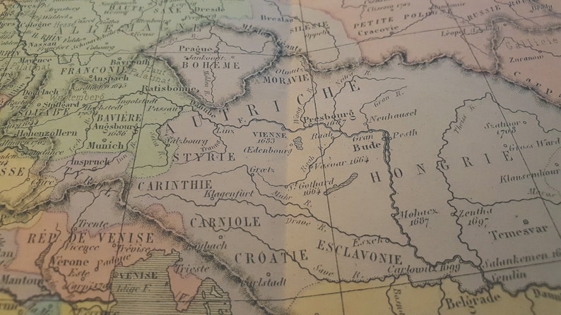 1886 Vintage Map of Europe in Early 18th Century | Etsy