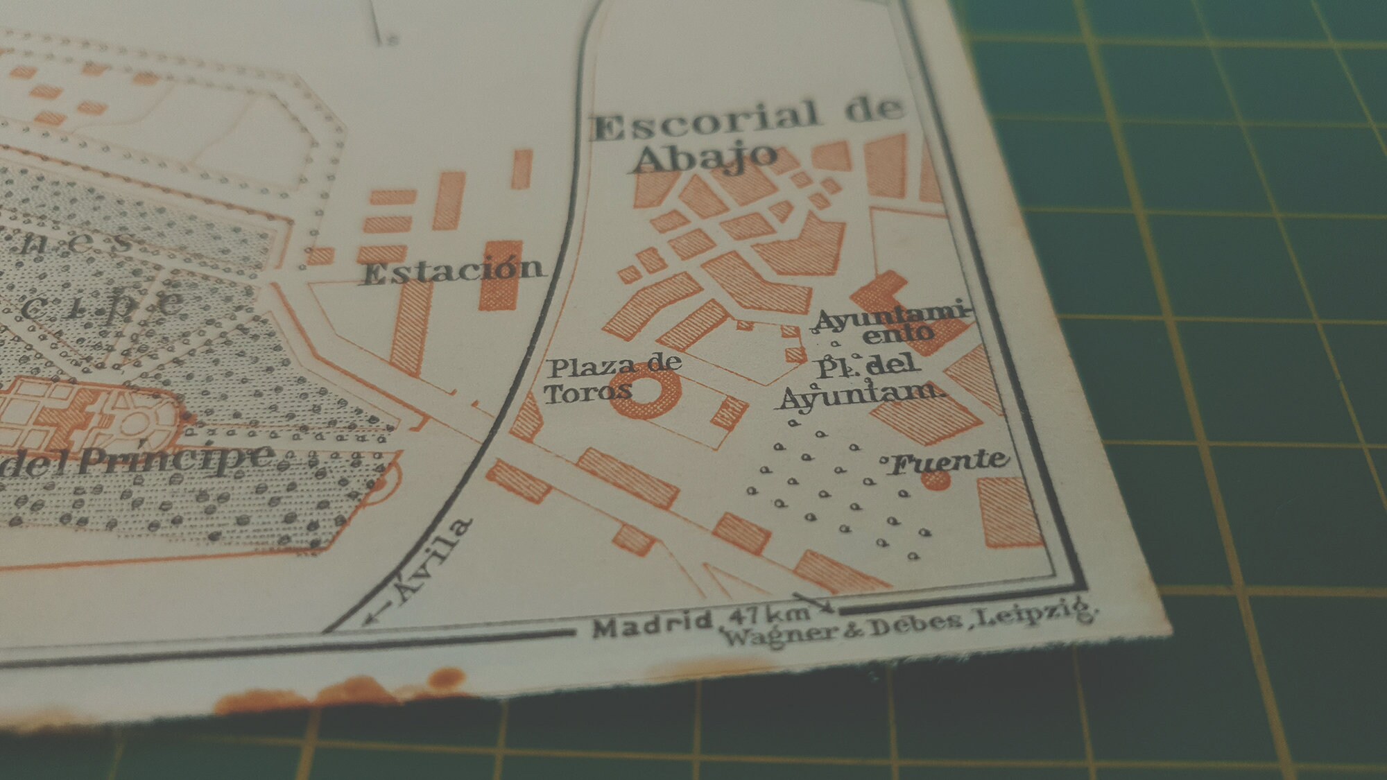 1929 Vintage El Escorial Map