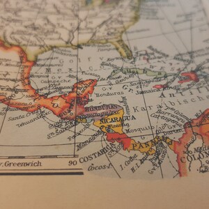 1936 Vintage Map of the Americas - Etsy