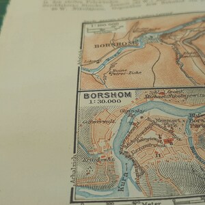 1912 Vintage Borjomi Map - Etsy