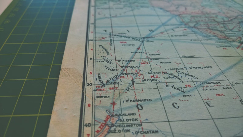 1951 Vintage World Map - Etsy