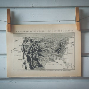 1935 Vintage Map of USA - Etsy