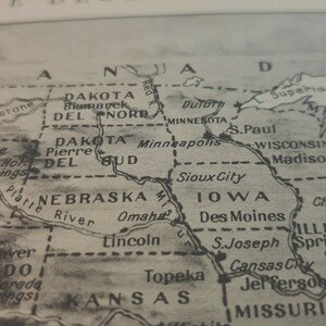 1935 Vintage Map of USA - Etsy