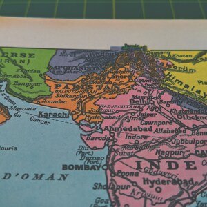 1956 Vintage Map of India & Southeast Asia - Etsy