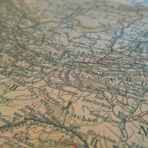 1901 Vintage Map of East Asia - Etsy