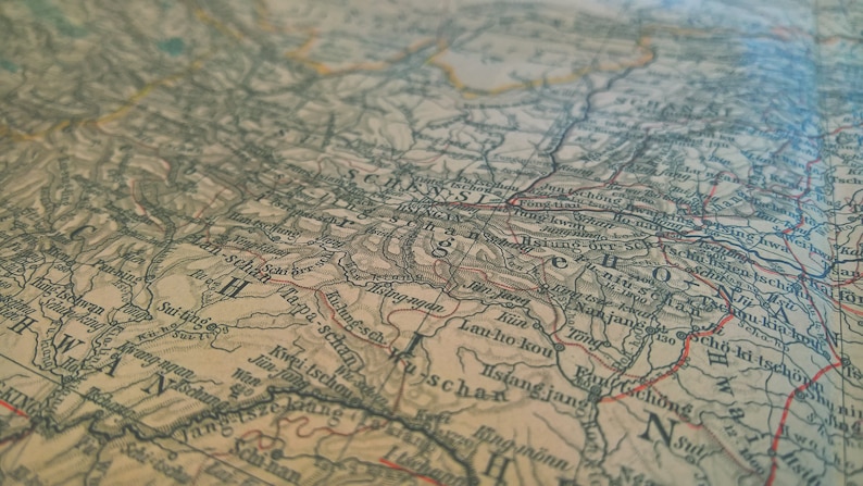 1901 Vintage Map of East Asia | Etsy