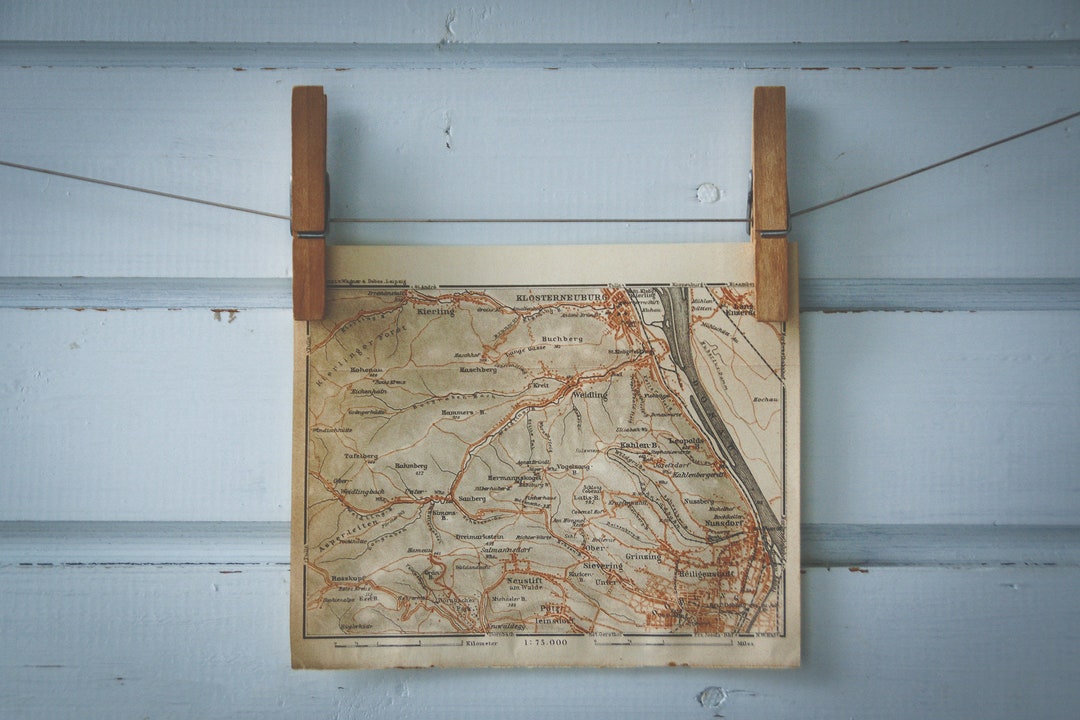 1911 Vintage Grinzing & Surroundings Map - Etsy
