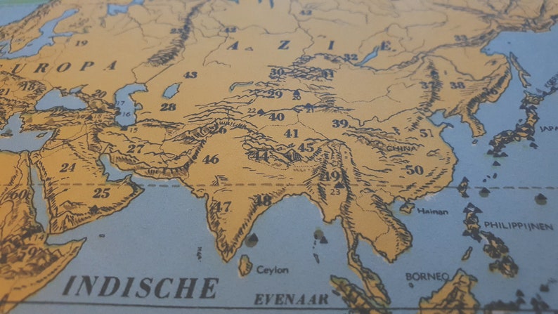 1941 Vintage World Map - Etsy