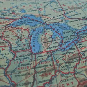 1951 Vintage USA Map - Etsy