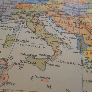 1956 Vintage Map of Europe - Etsy