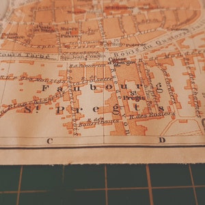 1908 Vintage Sens Map - Etsy