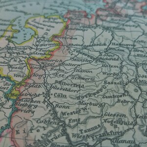 1896 Vintage Map of Germany - Etsy