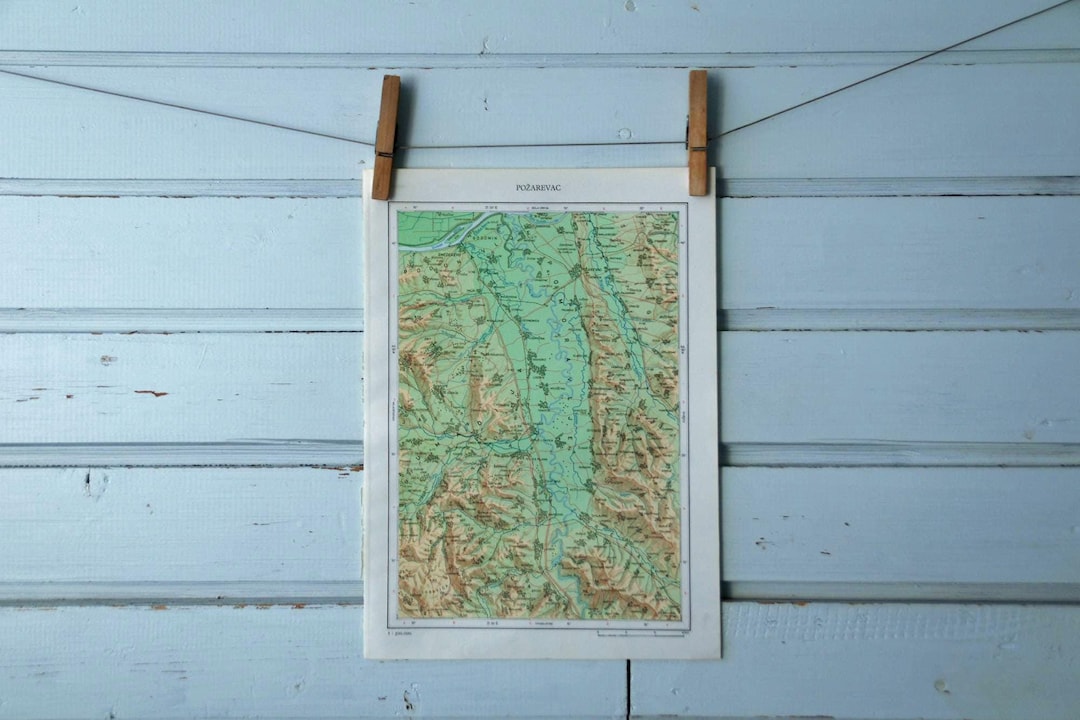 1971 Vintage Great Morava Valley Map - Etsy Canada