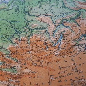 1936 Vintage Map of Asia - Etsy